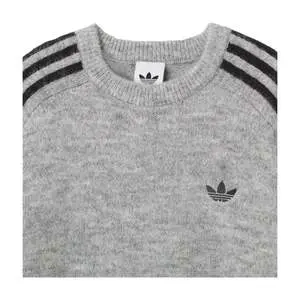 Adidas Three Stripes Fluffy Knit Sweatshirt Asia Sizing