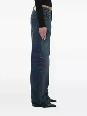HAIKURE Faded-effect Wide-leg Jeans
