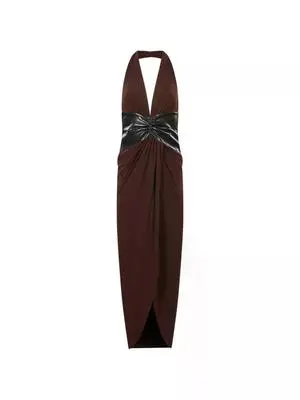 Andamane Panelled Halterneck Midi Dress