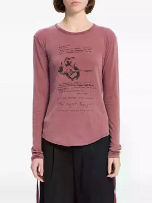 ANN DEMEULEMEESTER Graphic-print Drawstring-side T-shirt