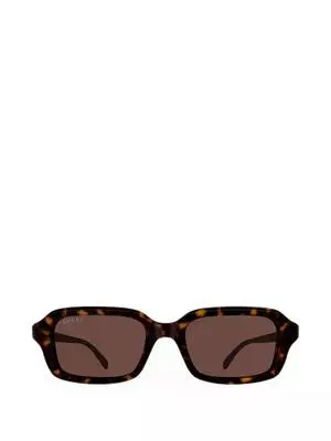 Gucci Tortoiseshell-effect Logo-plaque Sunglasses