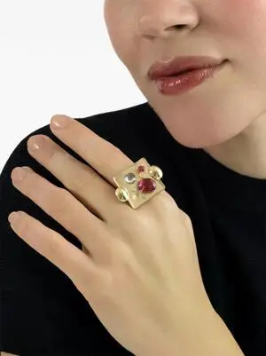 CAROL KAUFFMANN 18k Tourmaline And Diamond Ring - Gold