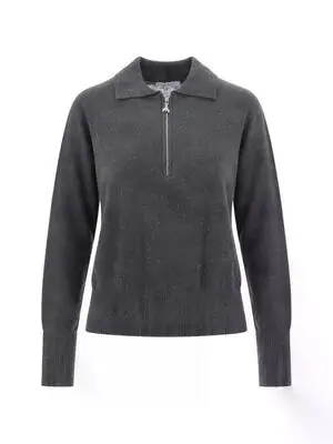Patrizia Pepe Sequin-embellished Quarter-zip Sweater Polo