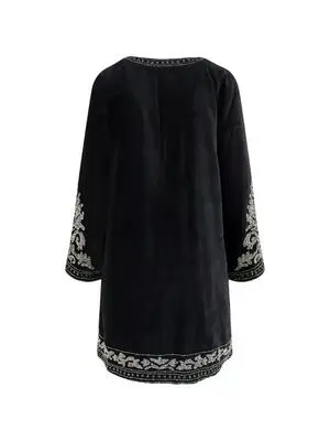 SCARLETT POPPIES Embellished Velvet Mini Dress