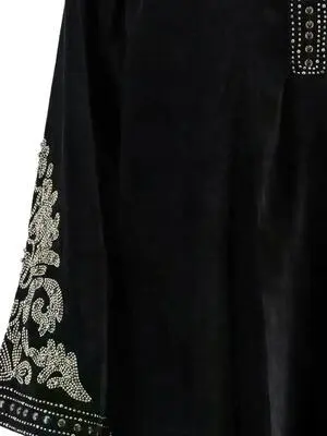 SCARLETT POPPIES Embellished Velvet Mini Dress
