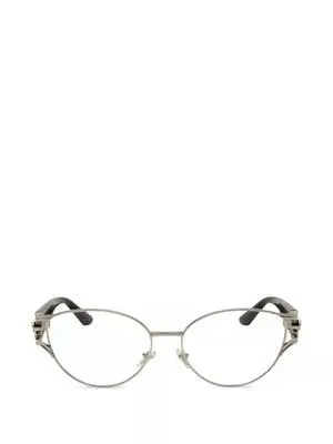 Versace Medusa Embellishment Oval Frame Glasses