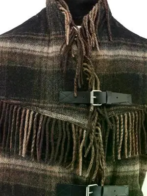 MARANT ETOILE Ginesa Fringed Checked Vest - Black