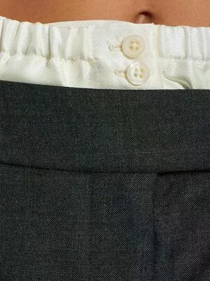 RÓHE Layered-design Slit-detail Midi Skirt