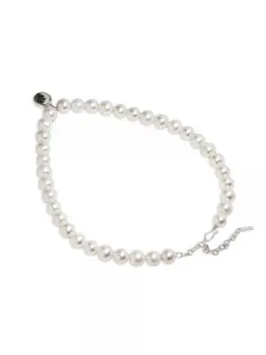 Completedworks Dendritic Agate And Pearl Necklace