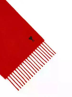 AMI Paris Wool Scarf With De Coeur