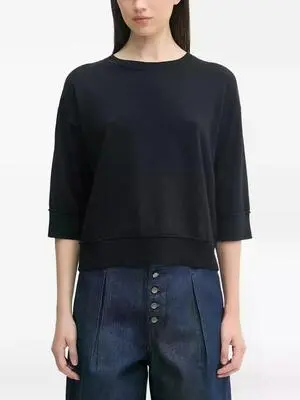 BENETTON Three-quarter Sleeve Sweater - Black