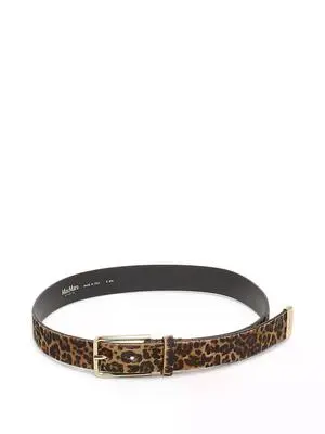 Max Mara Leopard Print Buckle Belt - Brown
