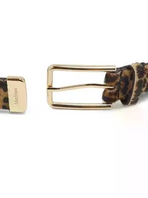 Max Mara Leopard Print Buckle Belt