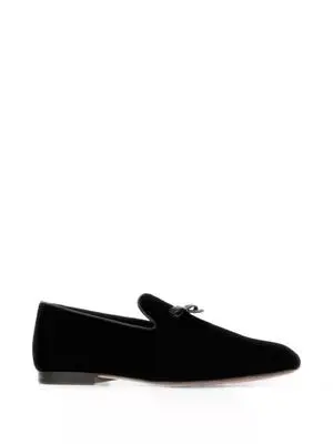 TOM FORD Bow-detail Velvet Loafers