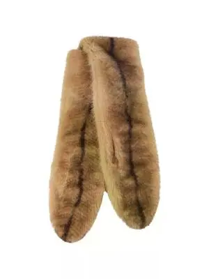 Seventy Faux-fur Striped Scarf