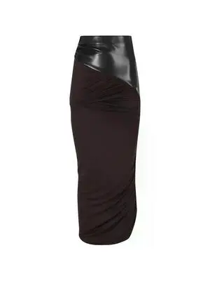 Andamane Ruched Panelled Midi Skirt