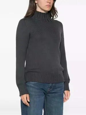 19.61 MILANO Mock-neck Ribbed-trim Sweater