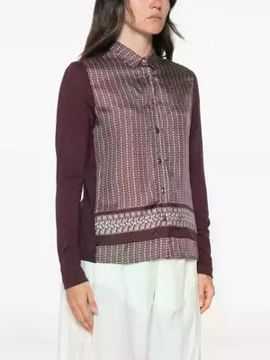 WHYCI Geometric-print Long-sleeve Shirt