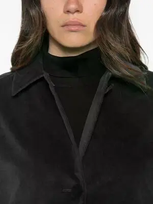 WHYCI Velvet Button-fastening Patch-pocket Jacket