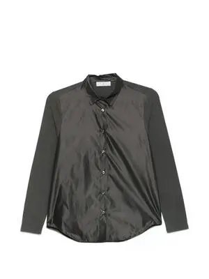 WHYCI Panelled Long-sleeve Shirt - Grey