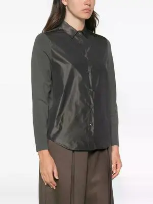WHYCI Panelled Long-sleeve Shirt