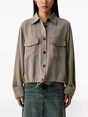 Marc O'polo Drawstring Flap-pocket Shirt - Brown