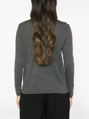 WHYCI Geometric-print Long-sleeved T-shirt - Grey