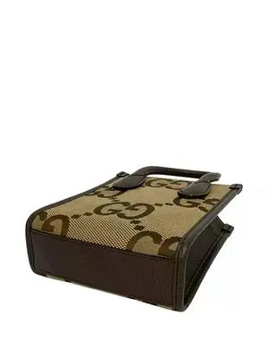 Gucci 2016-2026 Mini Jumbo Gg Canvas Web Satchel