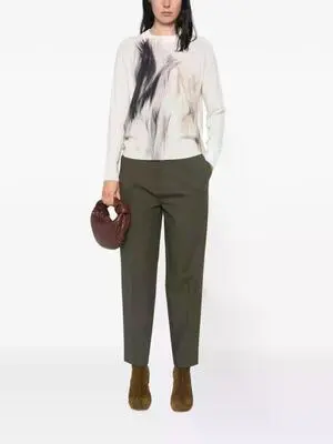 PSOPHIA Pleated Tapered Trousers
