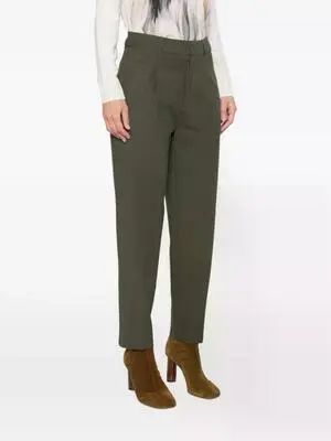 PSOPHIA Pleated Tapered Trousers