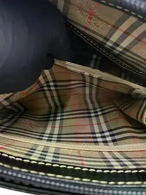 Burberry 20th Century Leather Tote Bag - Black