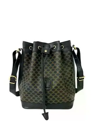 Celine 1998 Macadam Coated Canvas Bucket Bag