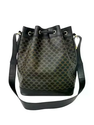 Celine 1998 Macadam Coated Canvas Bucket Bag