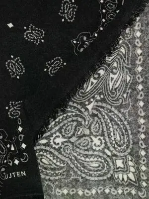 KUJTEN Paisley-pattern Frayed Scarf