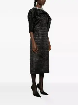 Simkhai Crystal-embellished Cape Overlay Midi Dress