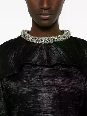 Simkhai Crystal-embellished Cape Overlay Midi Dress