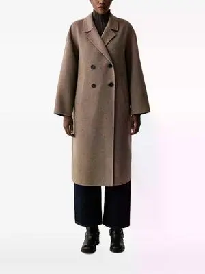 Marc O'polo Double-breasted Notched-lapels Coat - Brown