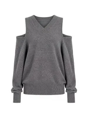 Simone Rocha Embellished Cut-out Sweater - Grey