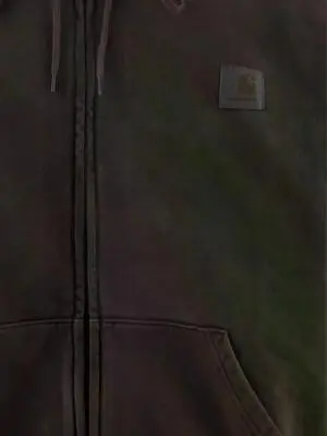 Carhartt Work In Progress Logo-patch Zip-up Hoodie