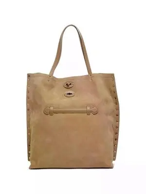 ZANELLATO Postina Studded Leather Shoulder Bag