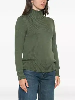 19.61 MILANO Ribbed-trim Mock-neck Sweater