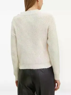 MORGAN Bead-embellished Ribbed Sweater