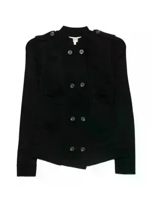 PSOPHIA Double-breasted Button-up Cardigan - Black