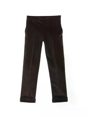 WHYCI Turn-up Cuff Trousers - Brown