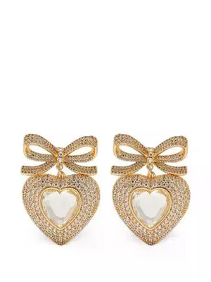 SELF-PORTRAIT Bow Heart-pendant Earrings