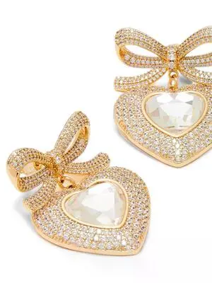 SELF-PORTRAIT Bow Heart-pendant Earrings