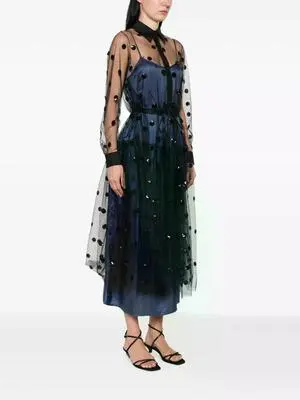 PSOPHIA Sequin Embellished Tulle Midi Dress