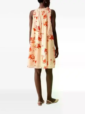 Marc O'polo Floral-print Tie-neck Mini Dress