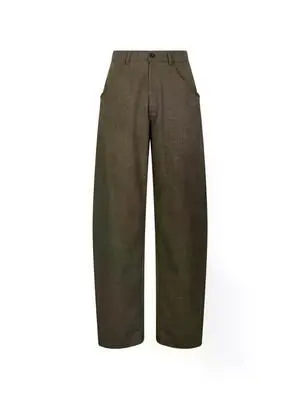 DARKPARK High-waisted Barrel-leg Trousers