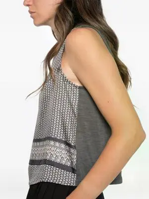 WHYCI Geometric Print Sleeveless Top